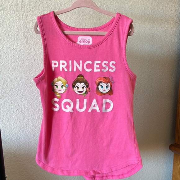 Disney | Shirts & Tops | Disney Emoji Princess Squad Pink Tank Top ...